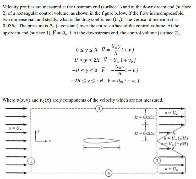 Solved Velocity profiles are measured at the upstream end | Chegg.com