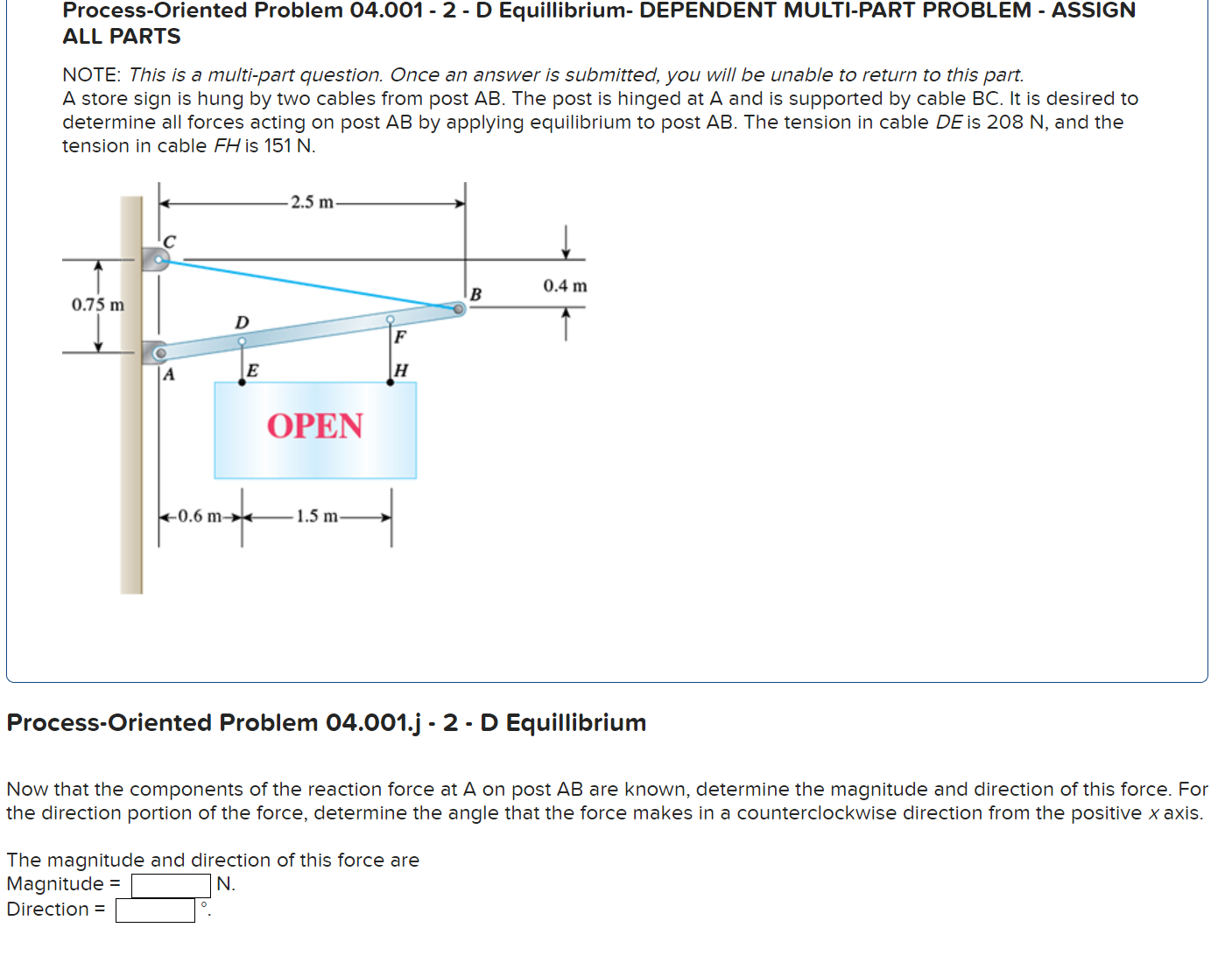 Solved Process-Oriented Problem 04.001.j - 2 - ﻿D | Chegg.com