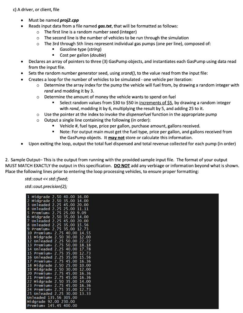 Objectives: 1) Use classes; 2) Split interface and | Chegg.com