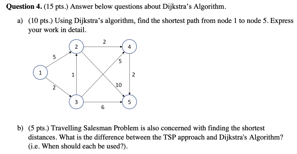Solved Question 4. (15 pts.) Answer below questions about | Chegg.com