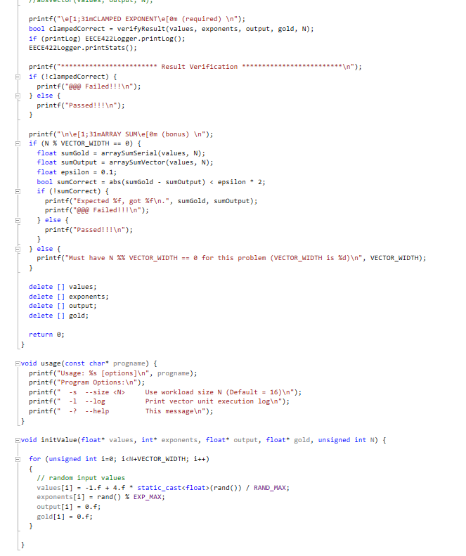 Solved Program 2: Vectorizing Code Using SIMD Instrinsics | Chegg.com