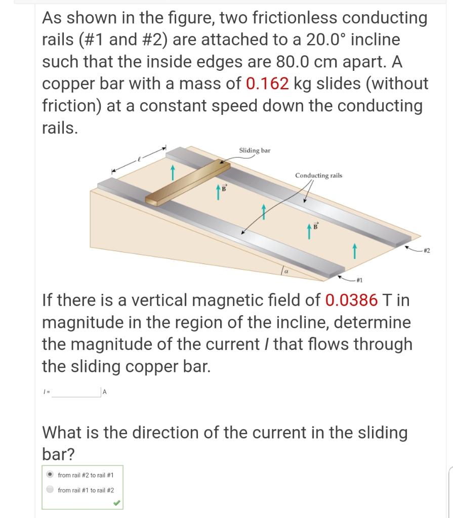 Solved As shown in the figure, two frictionless conducting | Chegg.com