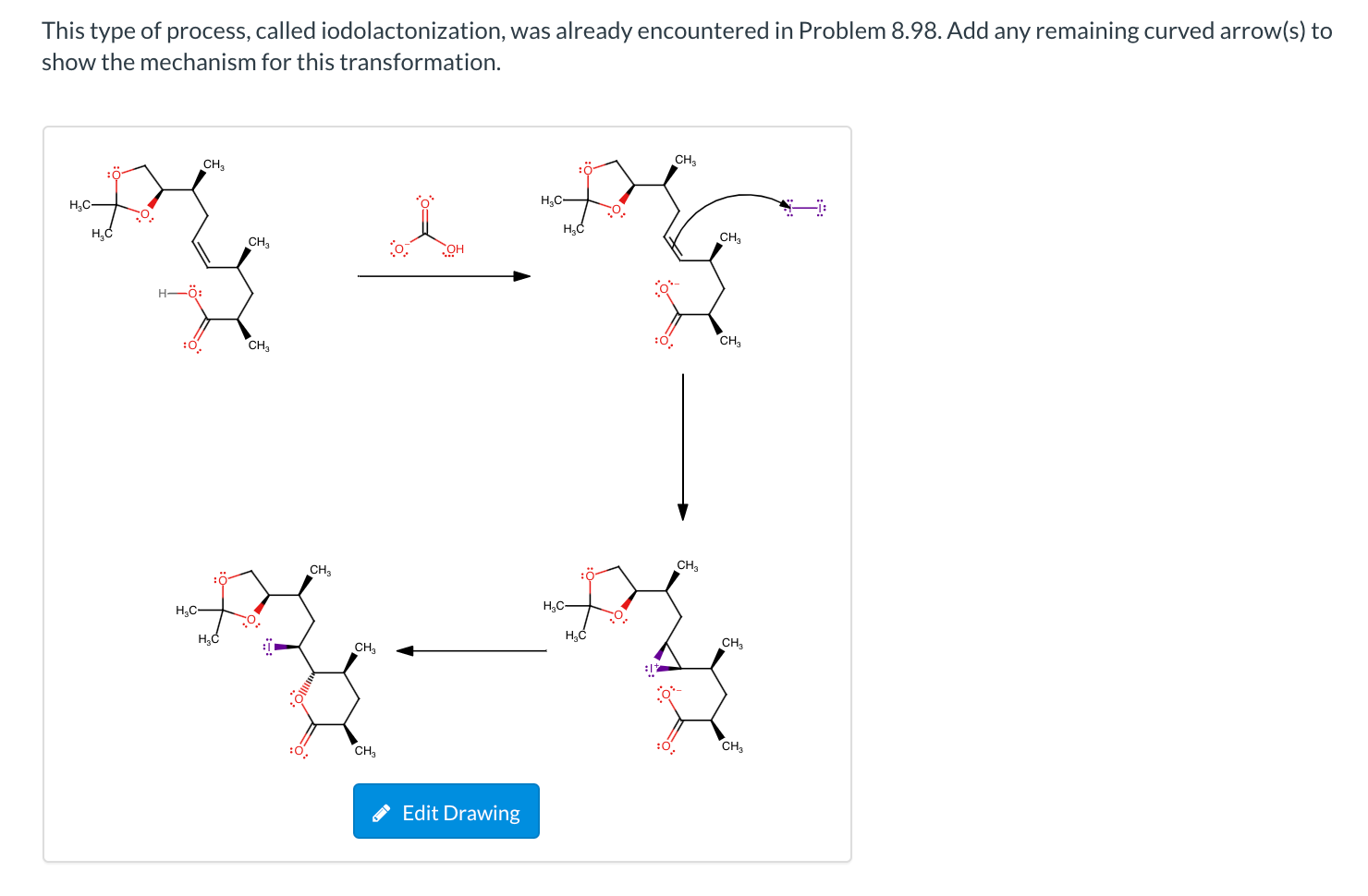 Solved This type of process, called iodolactonization, was | Chegg.com