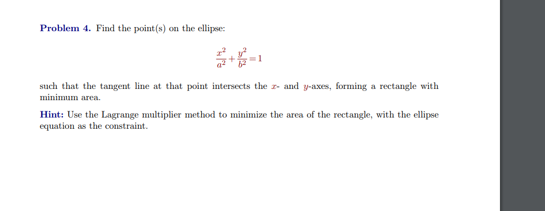 Problem 4. ﻿Find the point(s) on ﻿the | Chegg.com