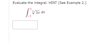 Solved Evaluate the integral. HINT [See Example 2.] | Chegg.com
