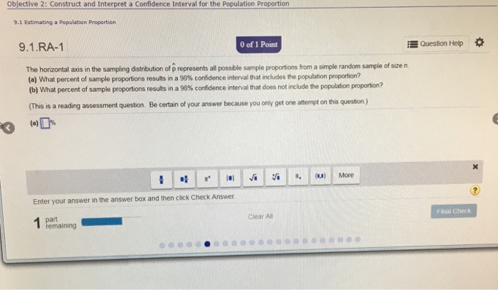 Solved Construct and Interpret a Confidence Interval for the | Chegg.com