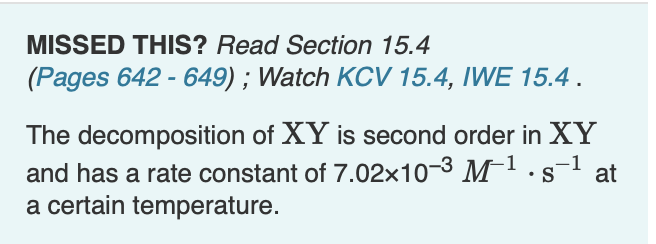 Solved PART A: What is the half-life for this reaction at | Chegg.com