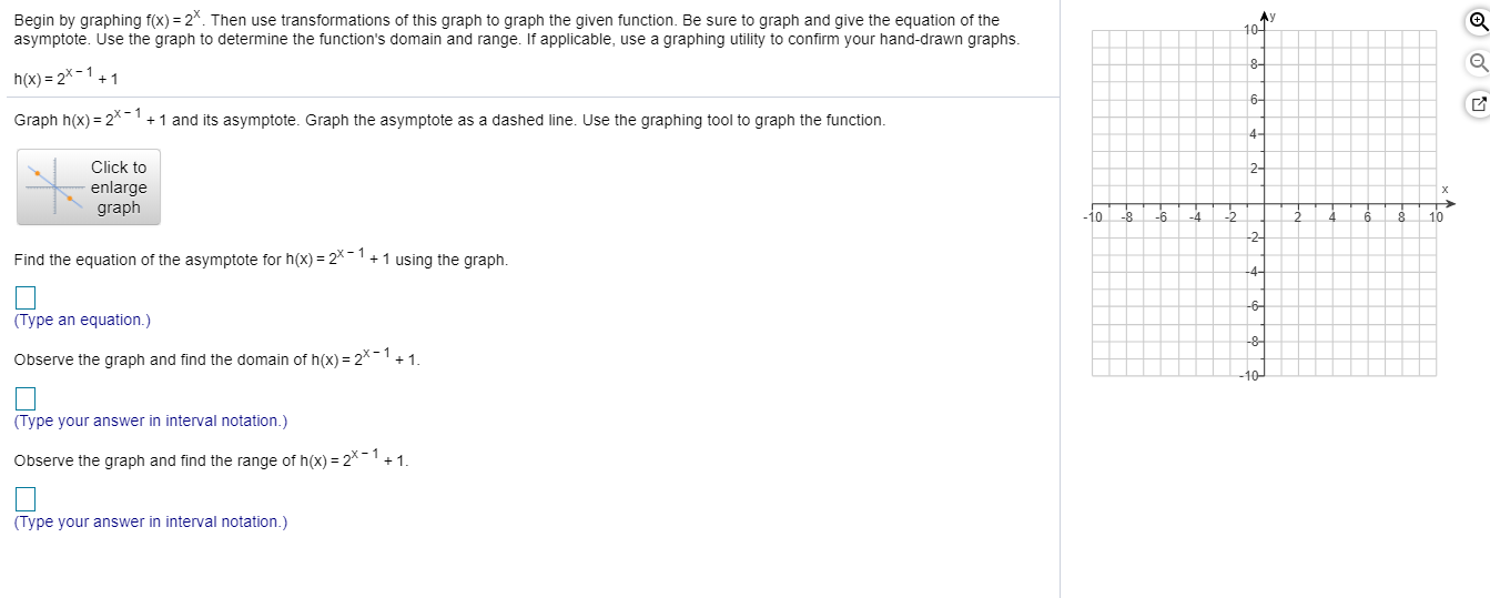 Solved Begin by graphing f(x)=2. Then use transformations of | Chegg.com