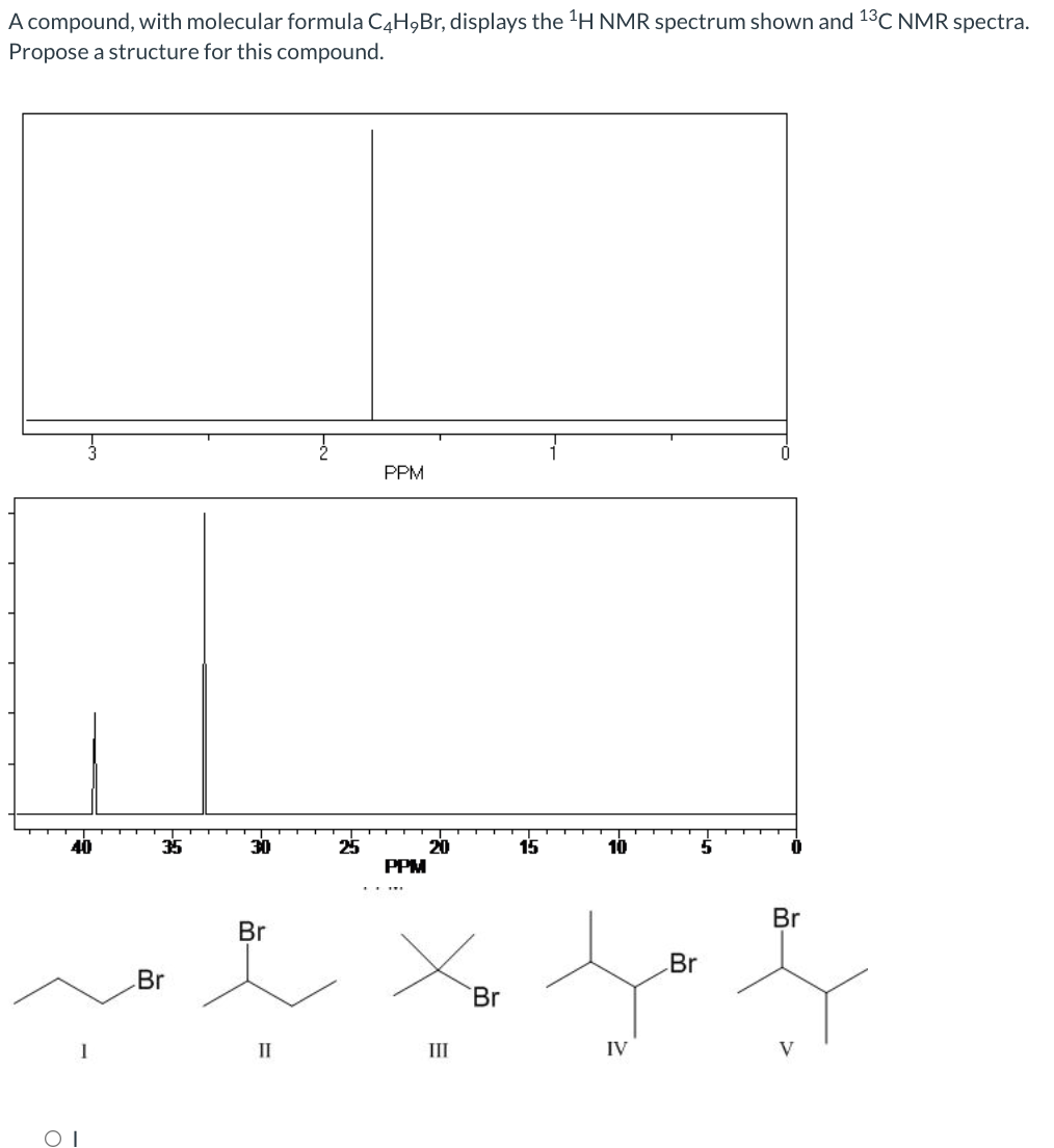 Solved A compound, with molecular formula C4H9Br, displays | Chegg.com