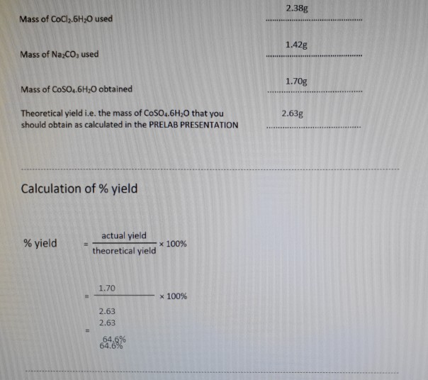 Solved Question 1 (5 marks) Calculate the theoretical yield | Chegg.com