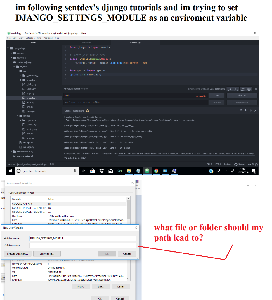 Solved im following sentdex's django tutorials and im trying | Chegg.com