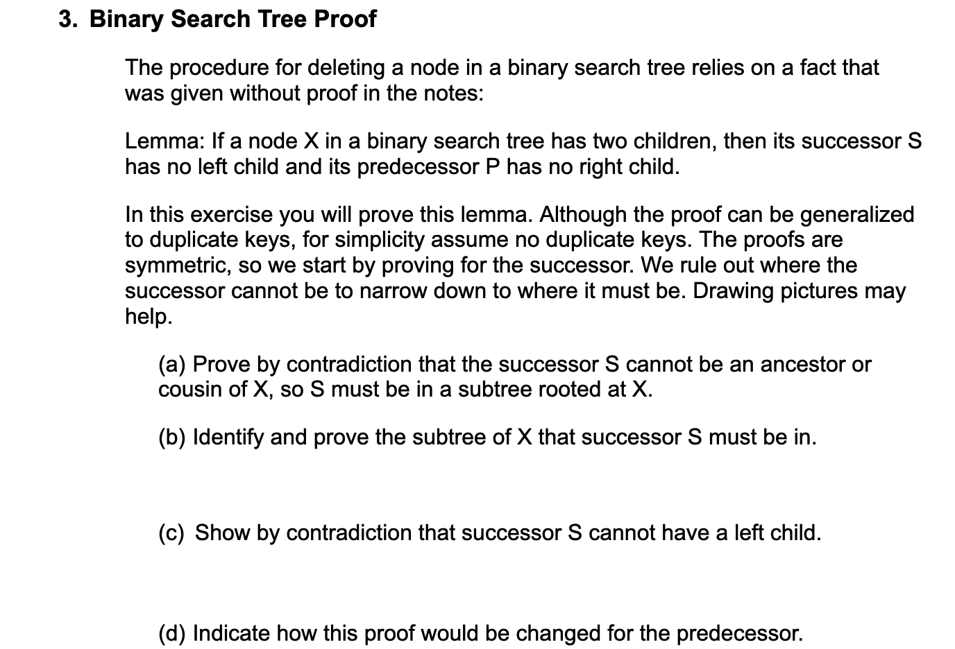 Solved The Procedure For Deleting A Node In A Binary Search 
