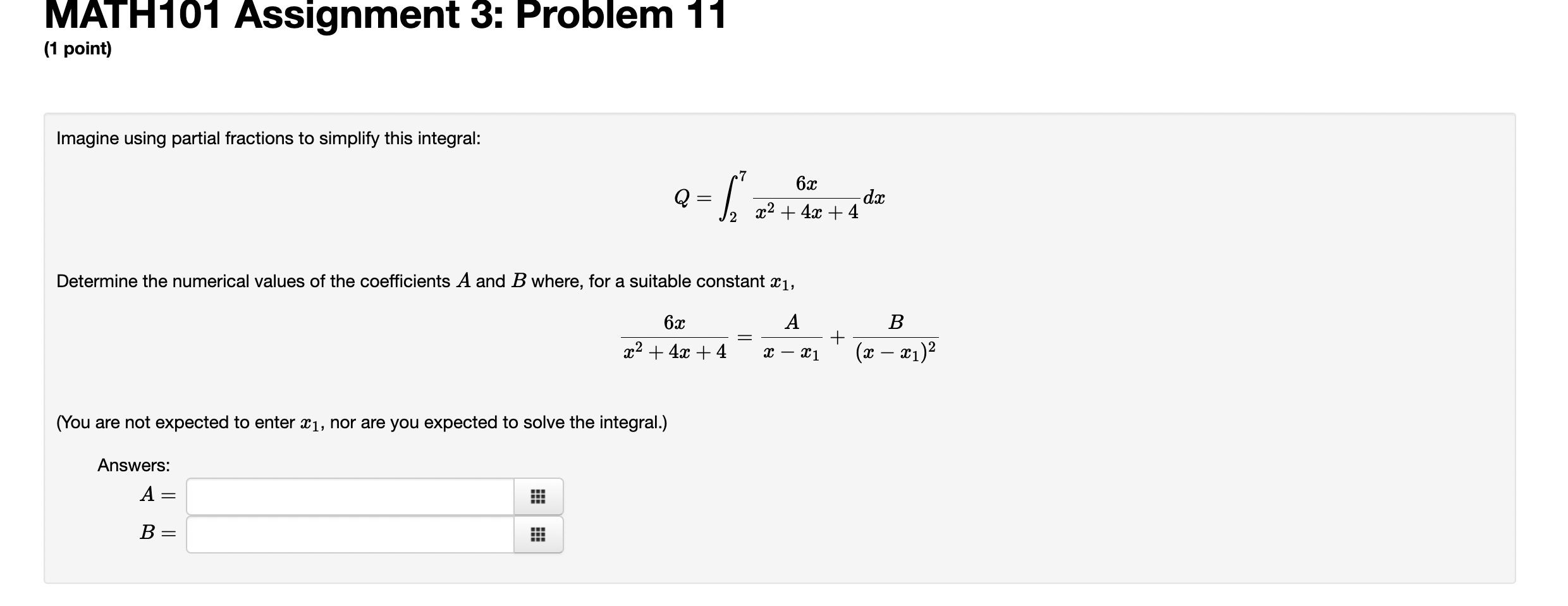 Solved MATH101 Assignment 3: Problem 11 Imagine using | Chegg.com