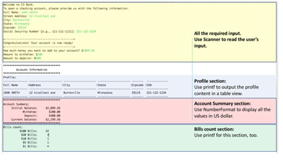 Solved (Bank Account) Write a program that inputs in the | Chegg.com