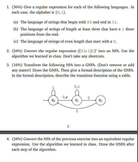 Solved 2. (32\%) An exercise in an earlier assignment asked | Chegg.com