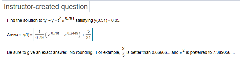 Solved Instructor-created question Find the solution to ty' | Chegg.com
