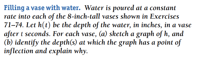 Solved Filling a vase with water. Water is poured at a | Chegg.com