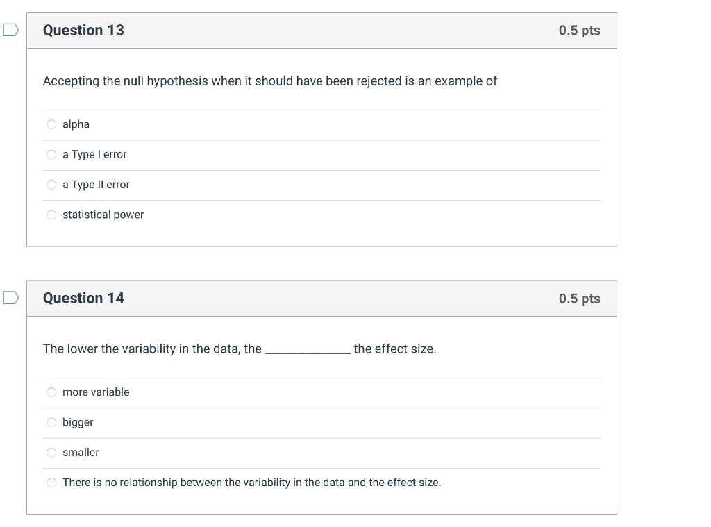 Solved Accepting the null hypothesis when it should have | Chegg.com