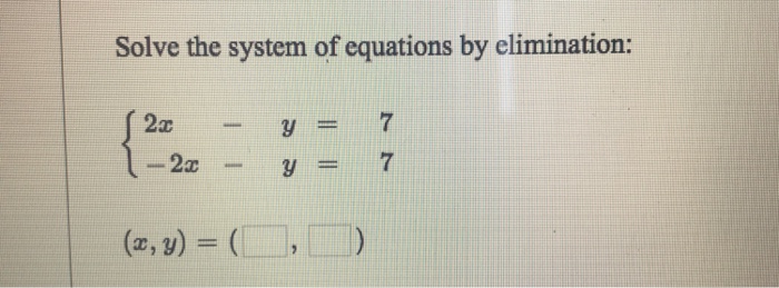 Solved Solve the system of equations by elimination: 2c tC | Chegg.com