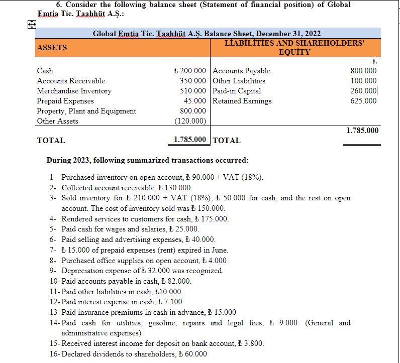 a)Prepare journal entries for opening balances. | Chegg.com