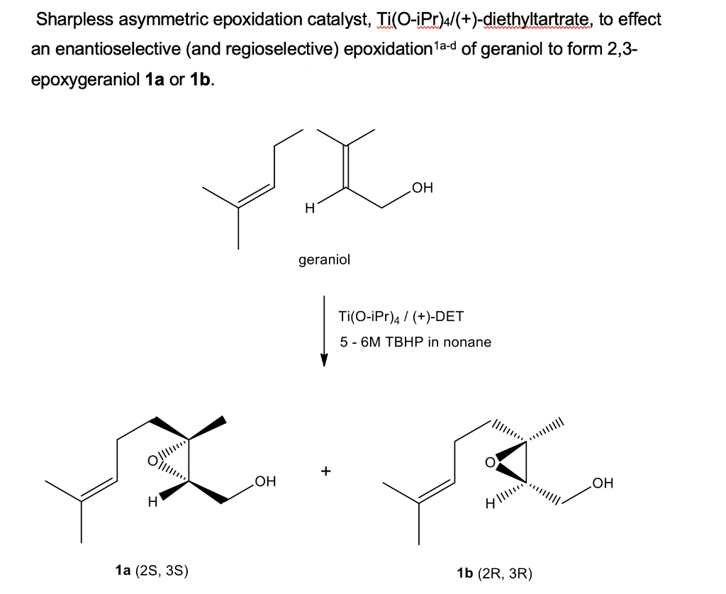 Solved Sharpless asymmetric epoxidation catalyst, | Chegg.com