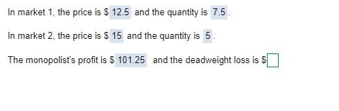 Solved A monopolist is deciding how to allocate output | Chegg.com