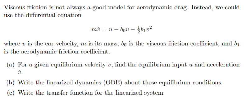 Solved Viscous friction is not always a good model for | Chegg.com