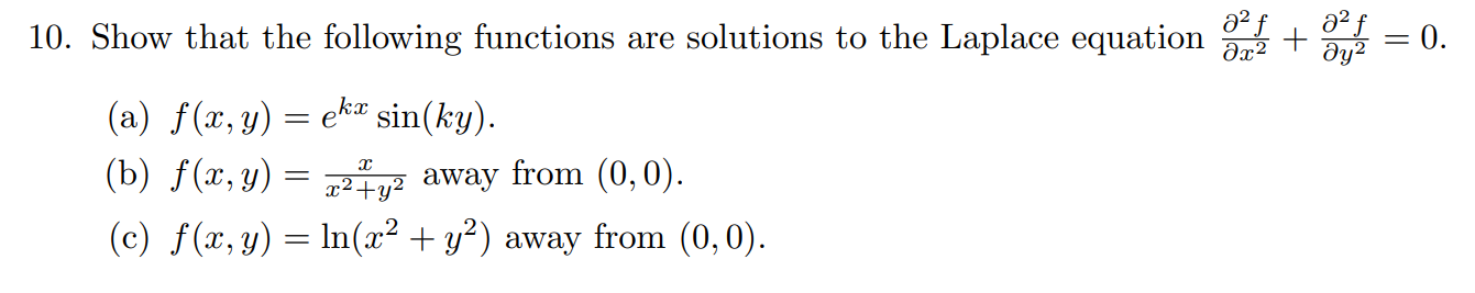 Solved 10. Show that the following functions are solutions | Chegg.com