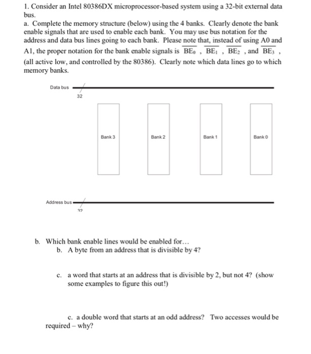 Solved Consider an Intel 80386DX microprocessor-based system | Chegg.com
