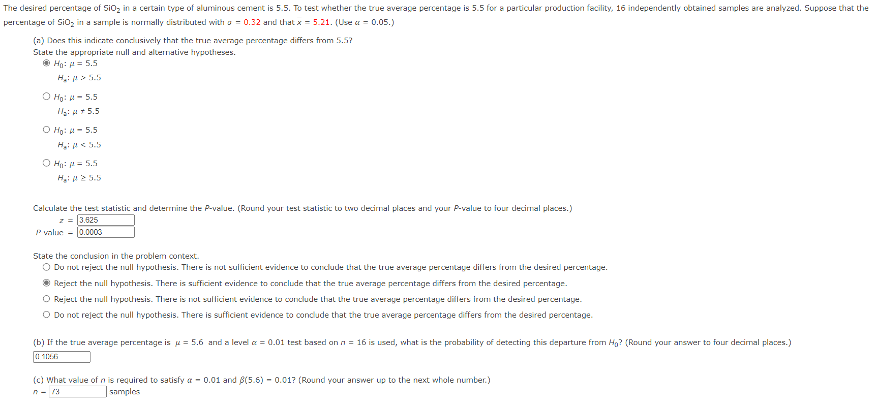 Solved ercentage of SiO2 in a sample is normally distributed | Chegg.com