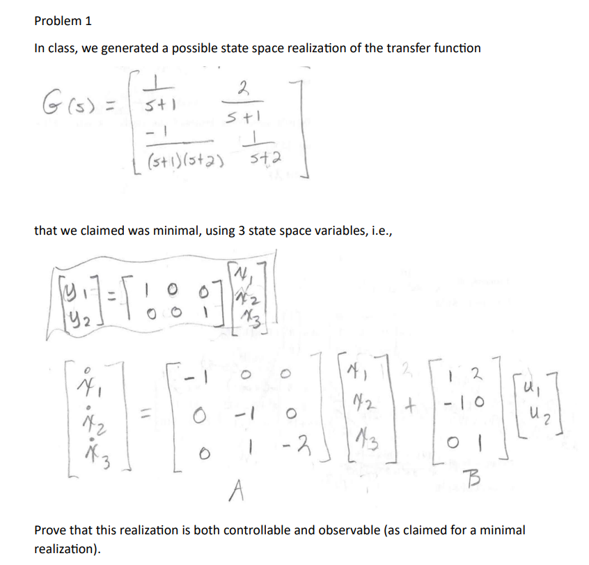 Solved In class, we generated a possible state space | Chegg.com