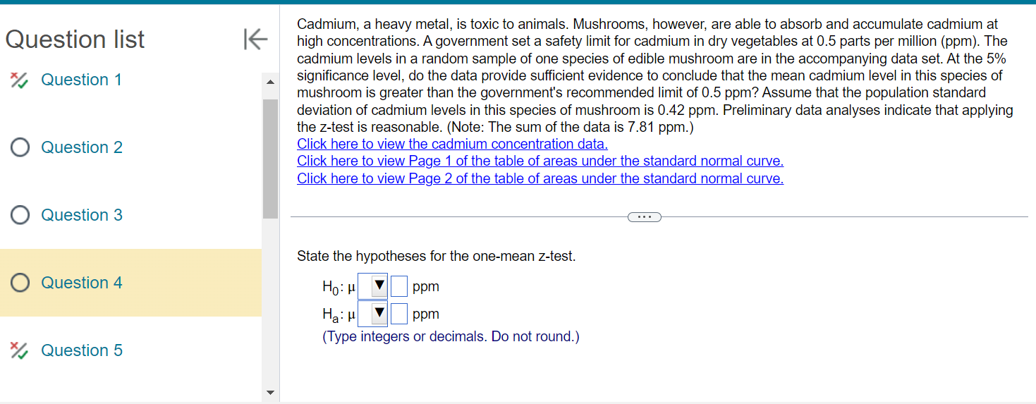 Solved Question list Question 1 Question 2 Question 3 | Chegg.com