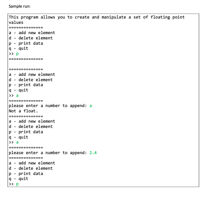 Solved Write a program, which repeatedly offers the user to | Chegg.com