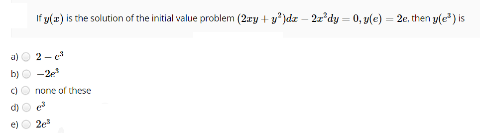 Solved If y(x) is the solution of the initial value problem | Chegg.com