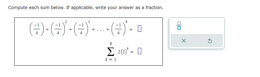 Solved Compute Each Sum Below If Applicable Write Your
