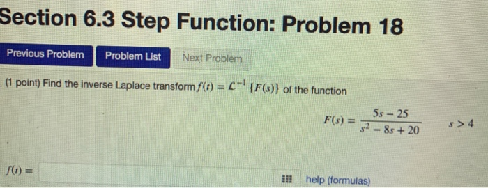 Solved Section 6 3 Step Function Problem 18 Previous