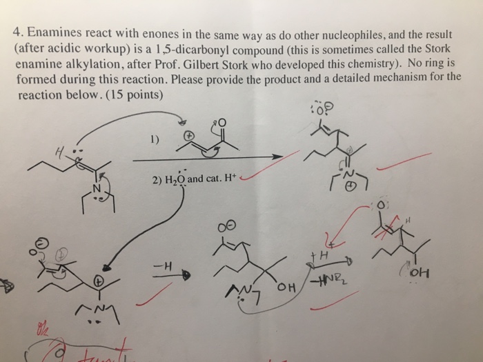 Solved 4. Enamines react with enones in the same way as do | Chegg.com