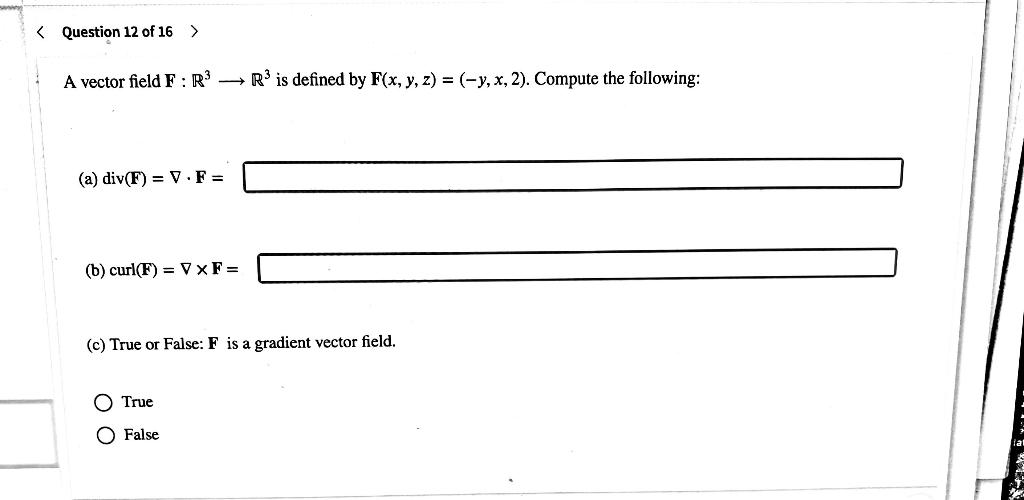 Solved A vector field F: R3 R3 is | Chegg.com