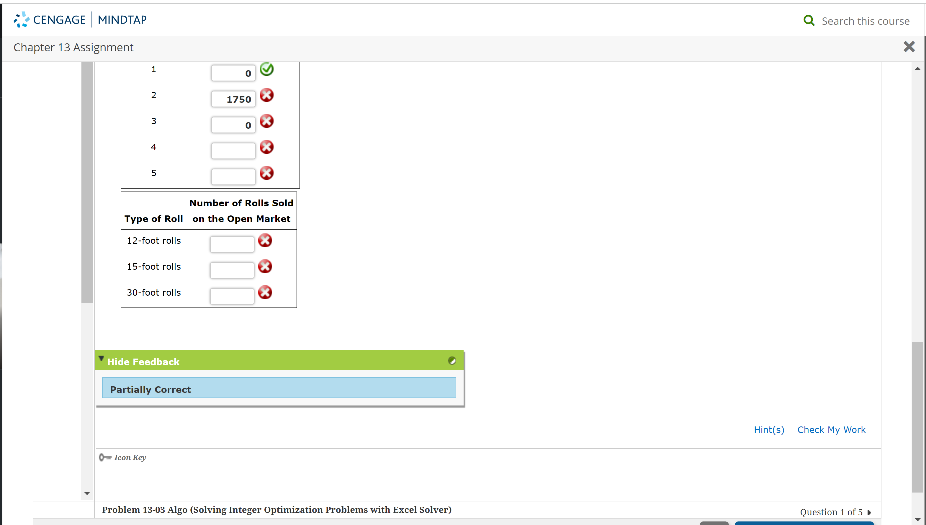 Solved Problem 13-03 Algo (Solving Integer Optimization | Chegg.com