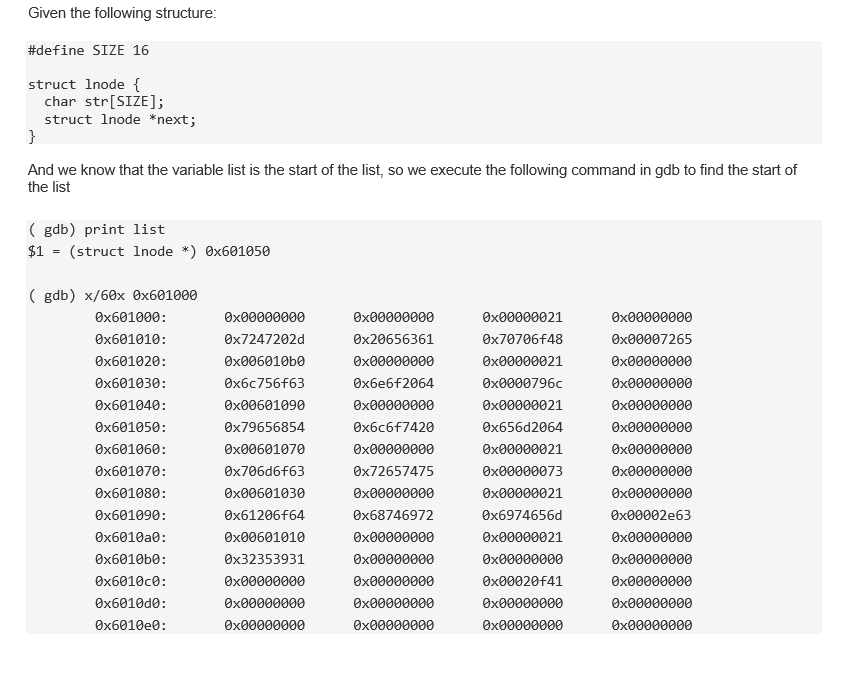 Given the following structure #define SIZE 16 struct | Chegg.com