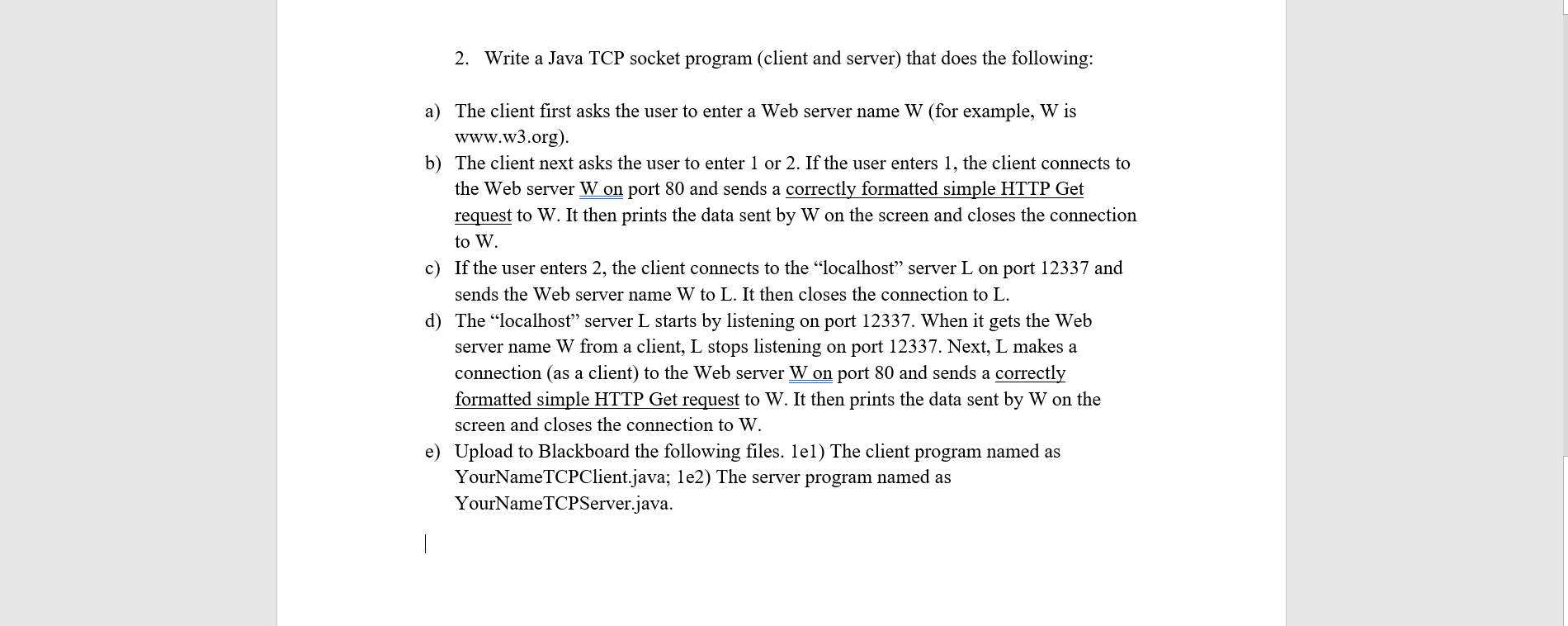 Solved 2 Write A Java Tcp Socket Program Client And 6596