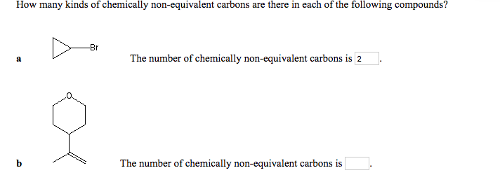 Solved How many kinds of chemically non-equivalent carbons | Chegg.com