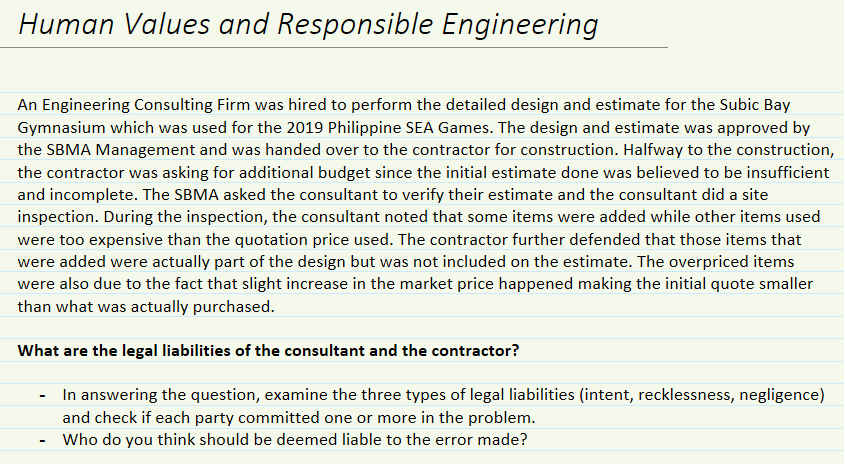 Solved Human Values and Responsible Engineering An | Chegg.com