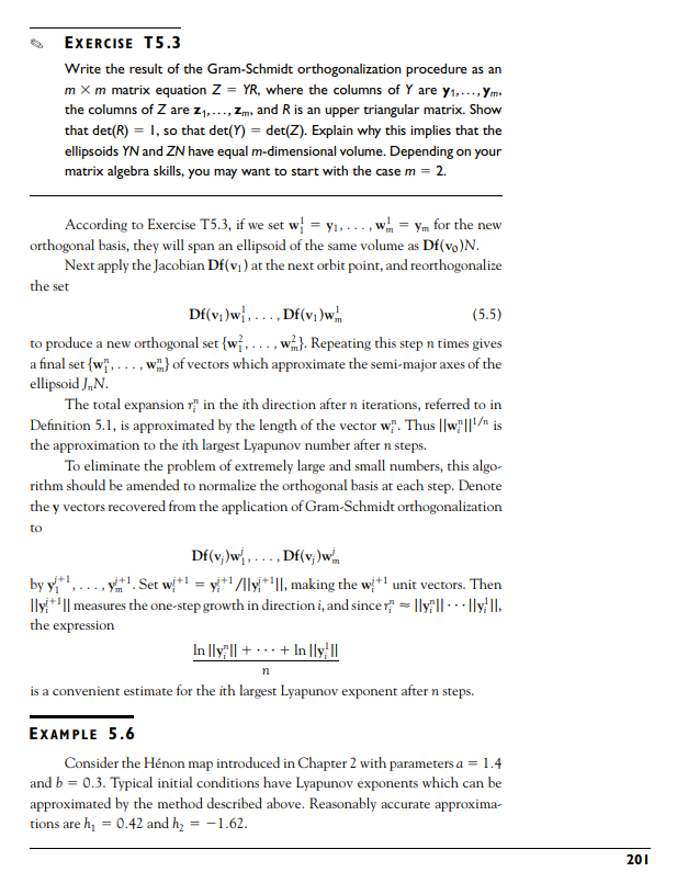 Write a program to measure Lyapunov exponents. Check | Chegg.com