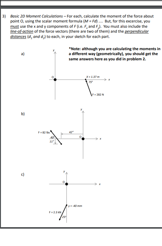 Solved 3) Basic 2D Moment Calculations-For each, calculate | Chegg.com