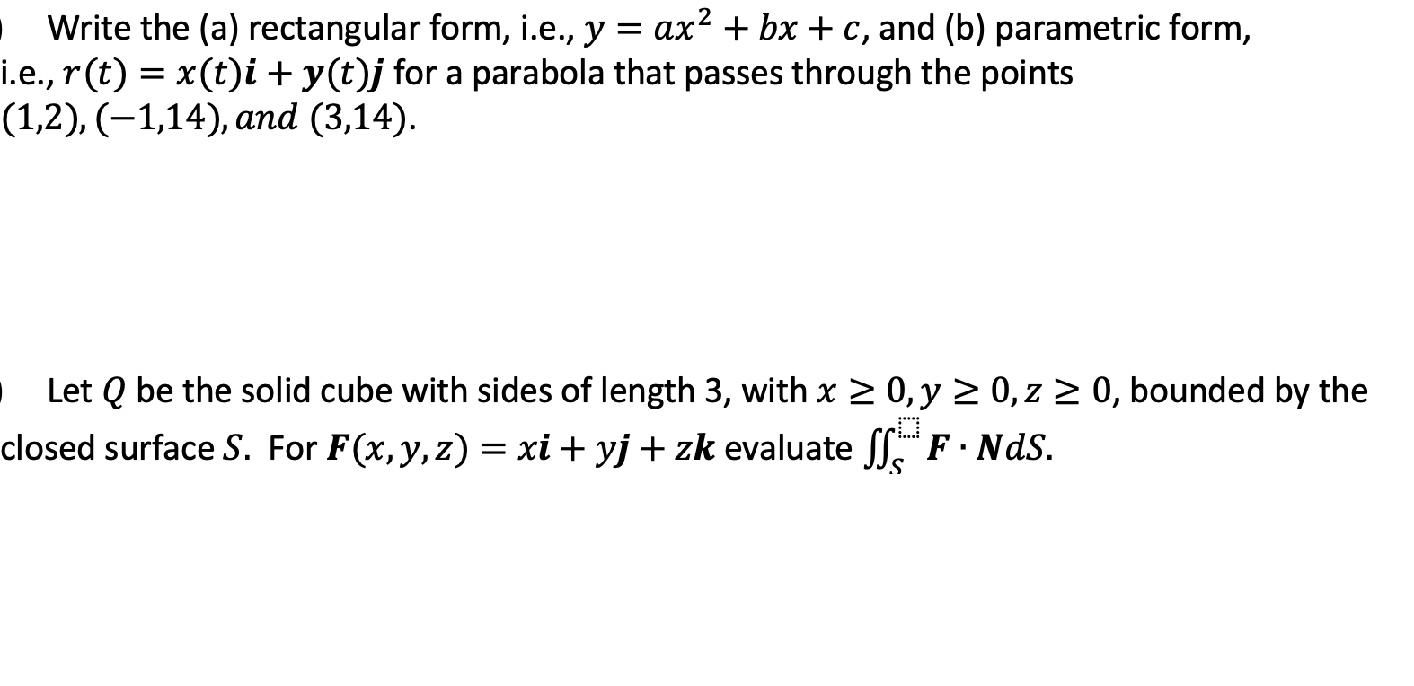 Solved Write the (a) rectangular form, i.e., y = ax2 + bx+c, | Chegg.com
