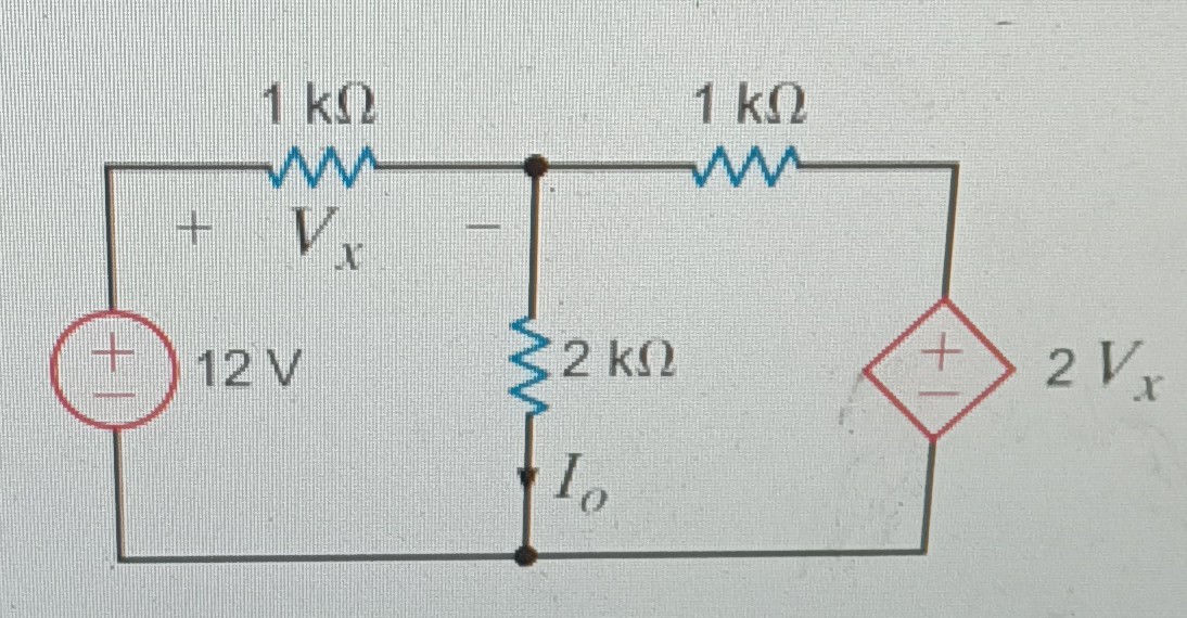 Solved Use The Node Voltage To Find Io 