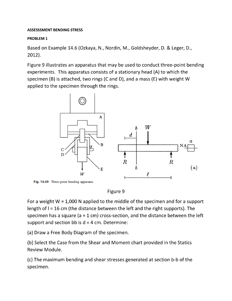 Solved ASSESSSMENT BENDING STRESS PROBLEM 1 Based on Example | Chegg.com