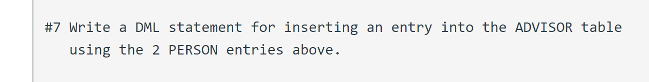 Solved PERSON: Iname, fname, rname, idnum, private, linkblue | Chegg.com