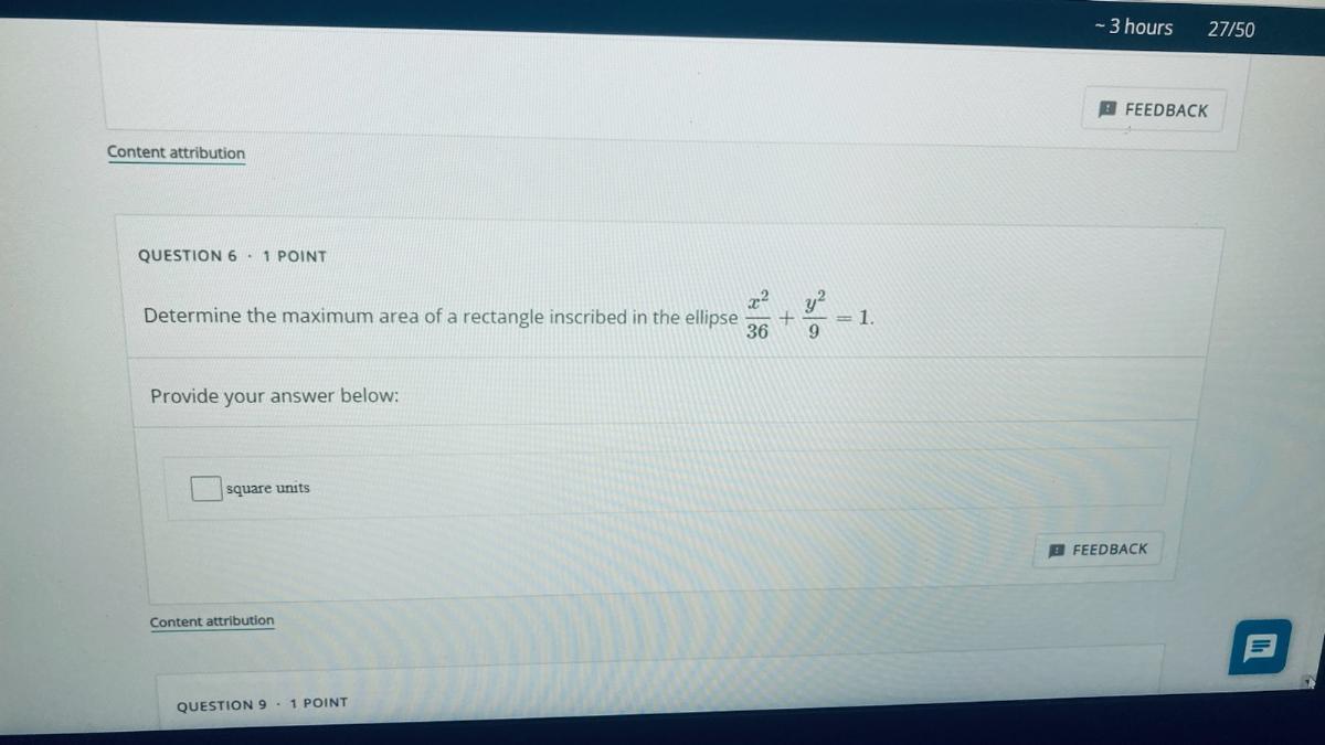 Solved Determine the maximum area of a rectangle inscribed | Chegg.com